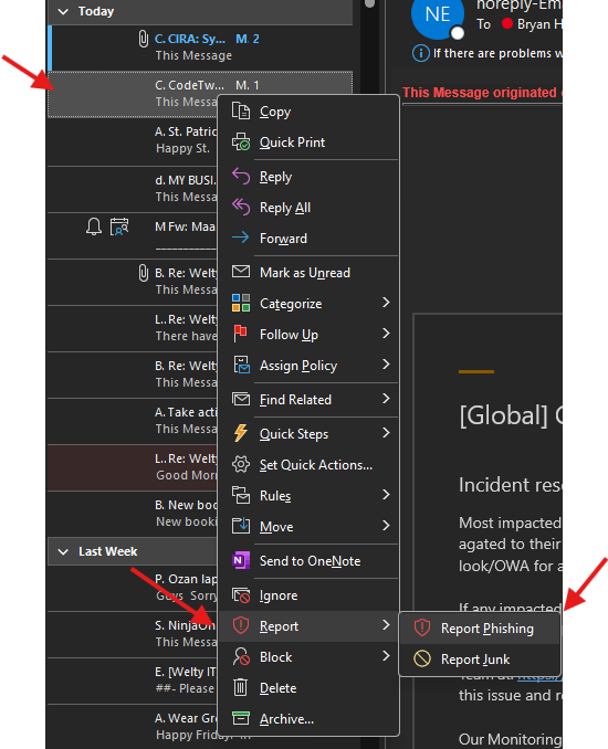 How to Report Emails as phishing in All 3 versions of Outlook ...
